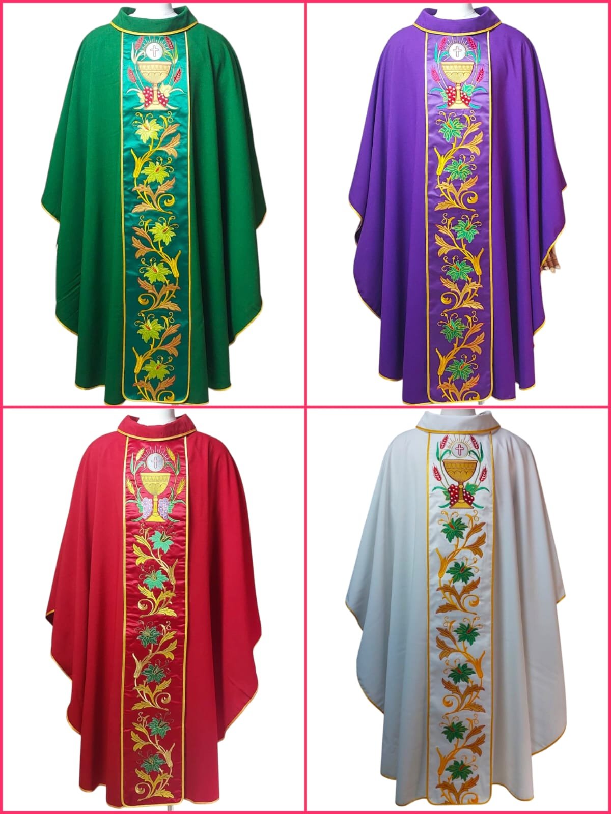 Set 4 Warna Kasula Imam Katolik – Toko Rohani-Arnie Collection
